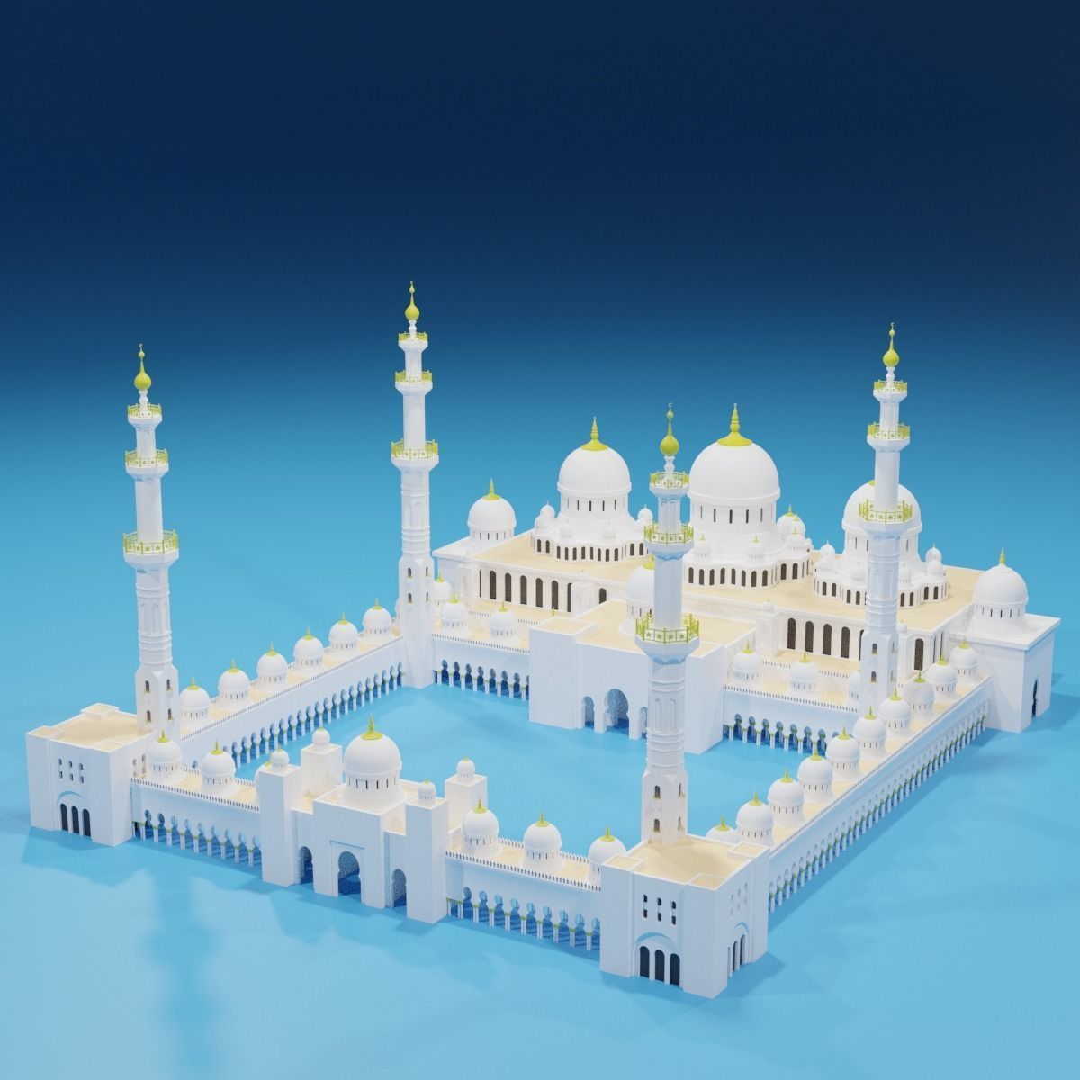Sheikh Zayed Mosque Abu Dhabi UAE 3D model | CGTrader