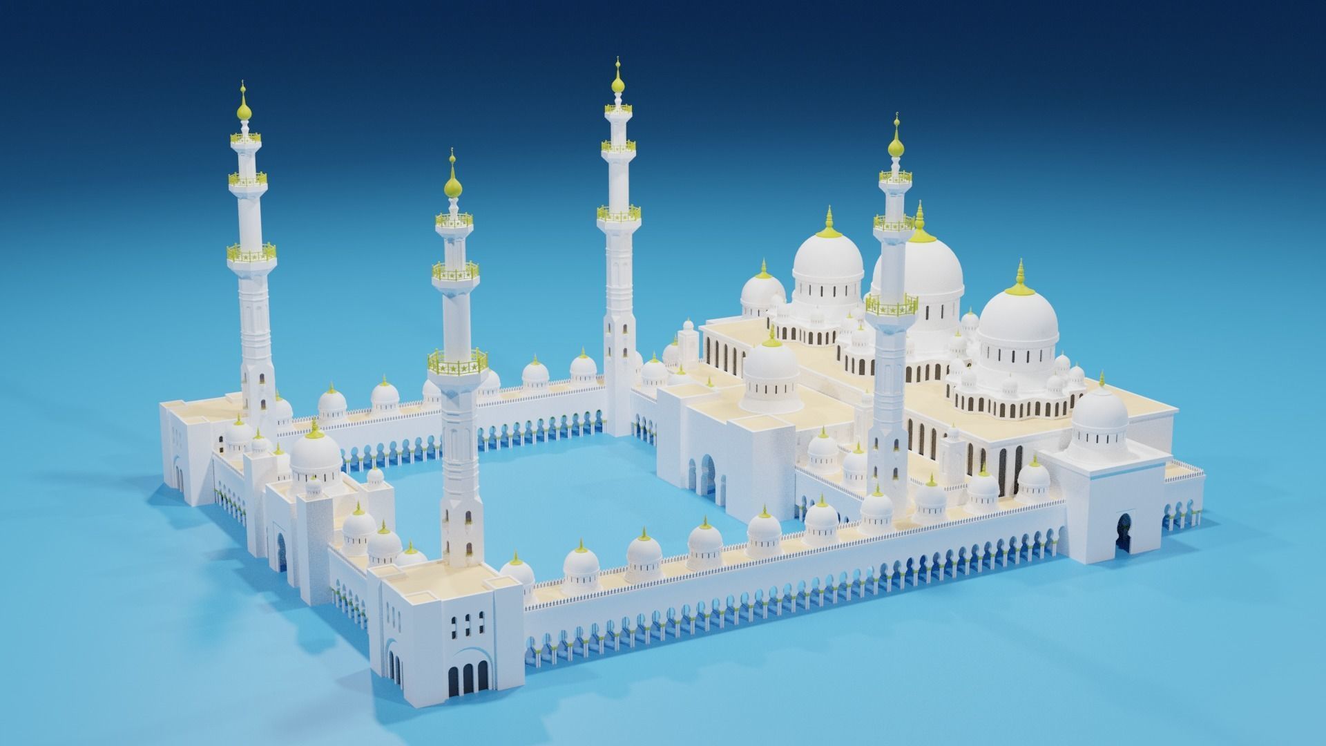 Sheikh Zayed Mosque Abu Dhabi UAE 3D model | CGTrader