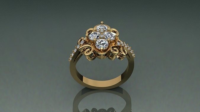 Ring girl simple 3D model 3D printable | CGTrader