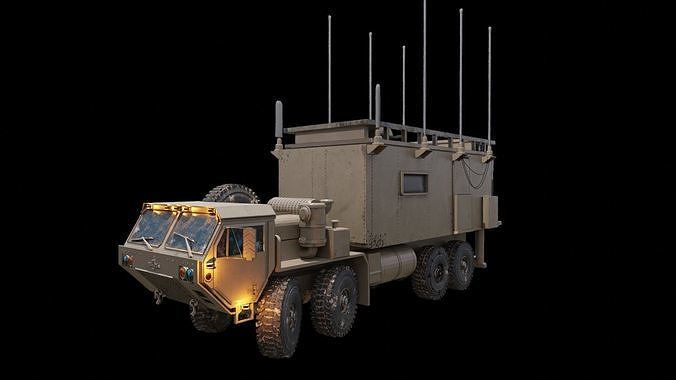 Tactical armored command shelter 3D model | CGTrader