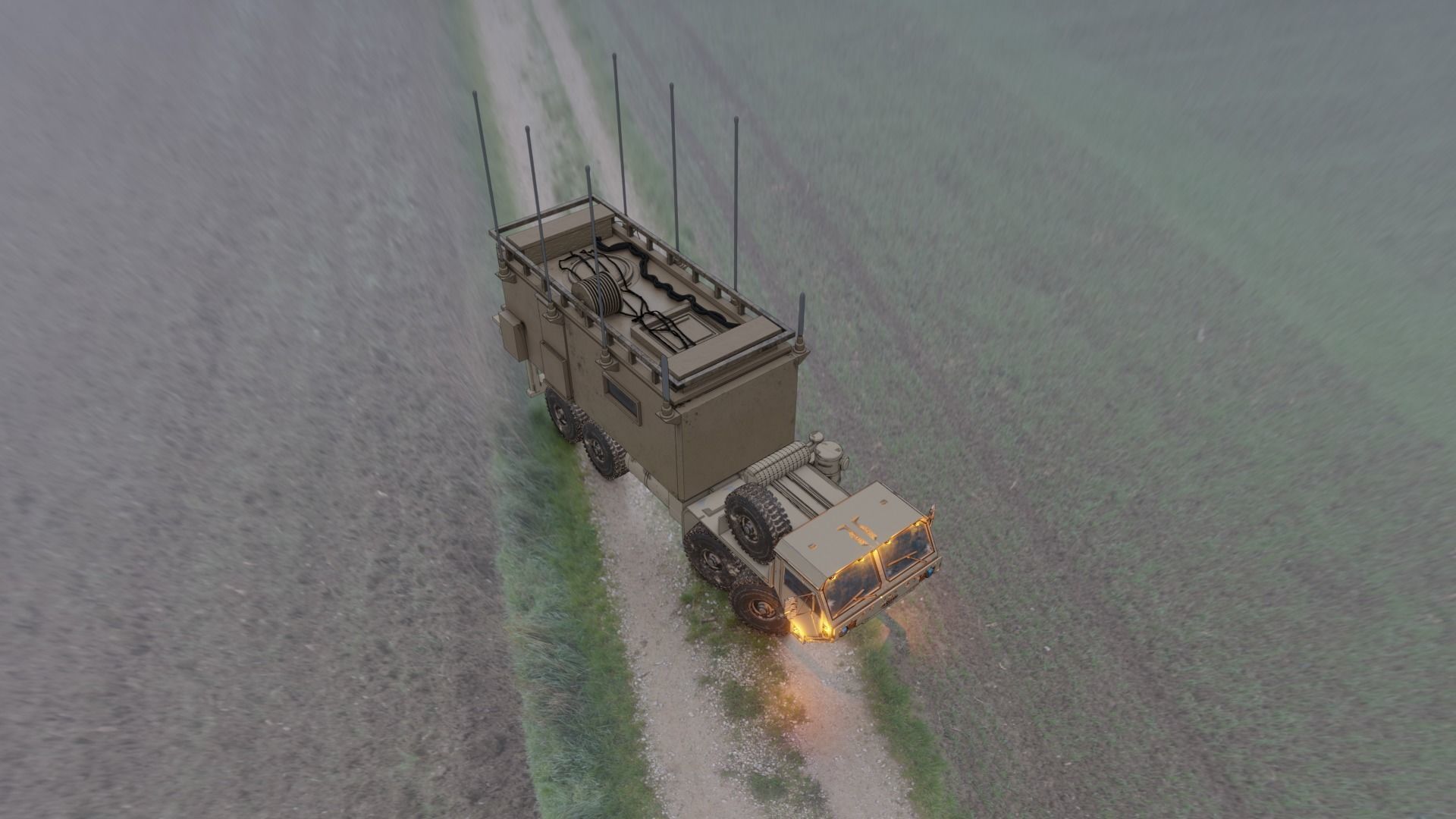 Tactical armored command shelter 3D model | CGTrader