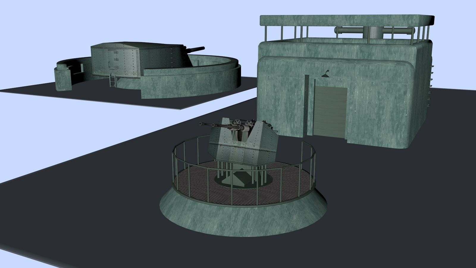 Gun emplacement 3D model | CGTrader