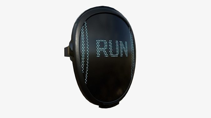 3D model LED Screen Mask - A12 Run - Character Design VR / AR / low ...