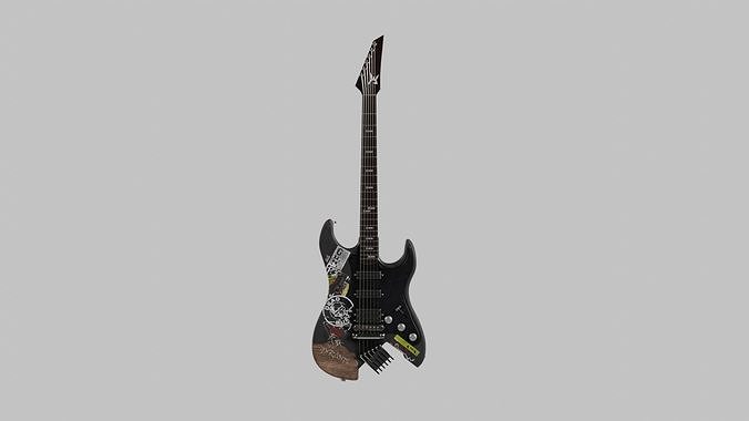 Johnny Silverhands Guitar from Cyberpunk 2077 3D model | CGTrader