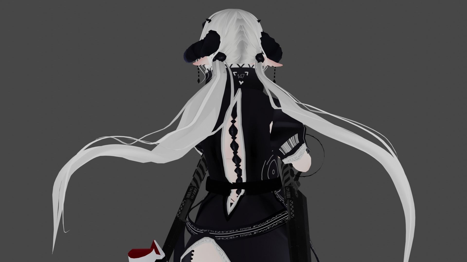 3D model Vtuber Vrchat model Gunblades VR / AR / low-poly | CGTrader