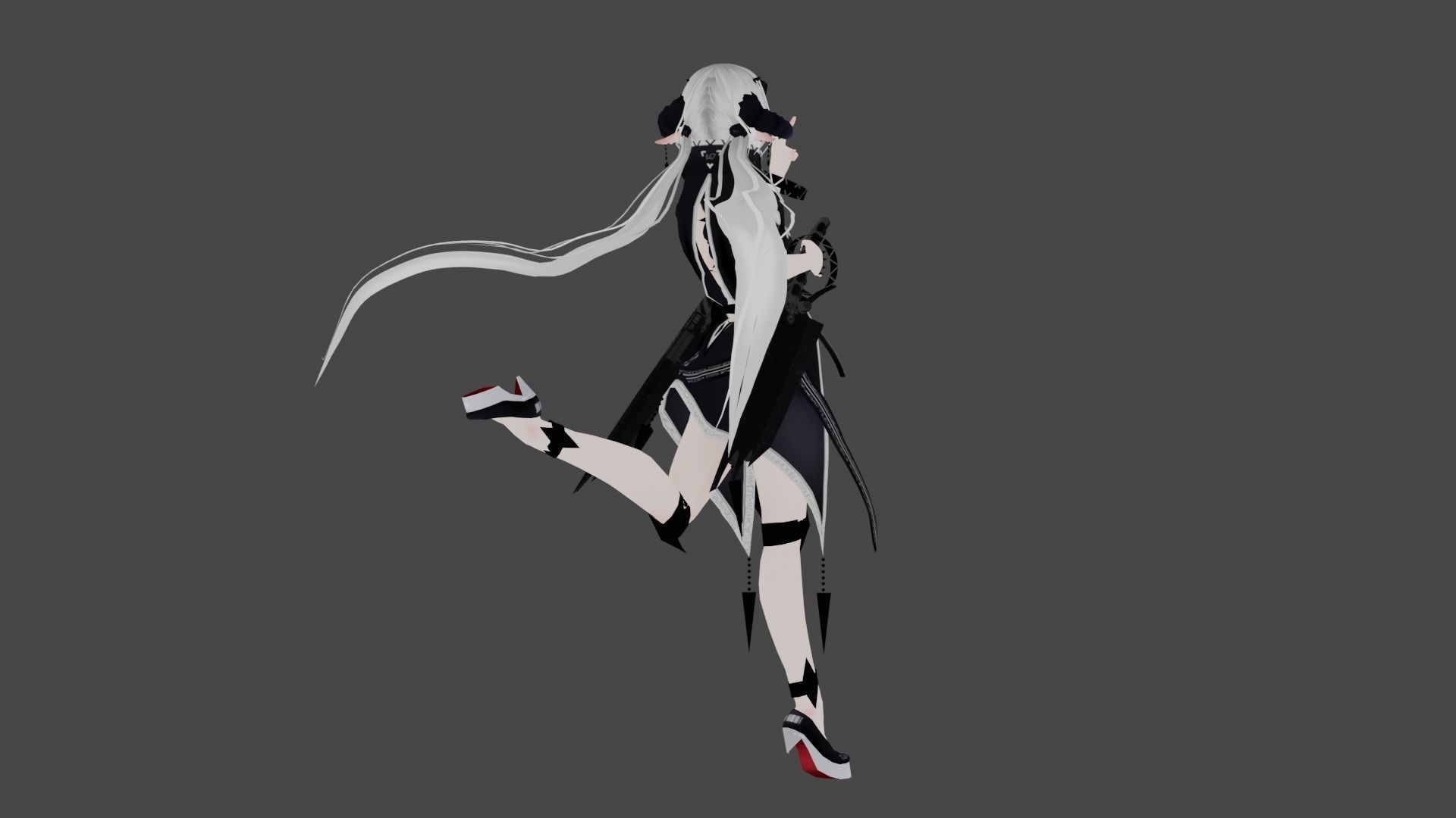 3D model Vtuber Vrchat model Gunblades VR / AR / low-poly | CGTrader