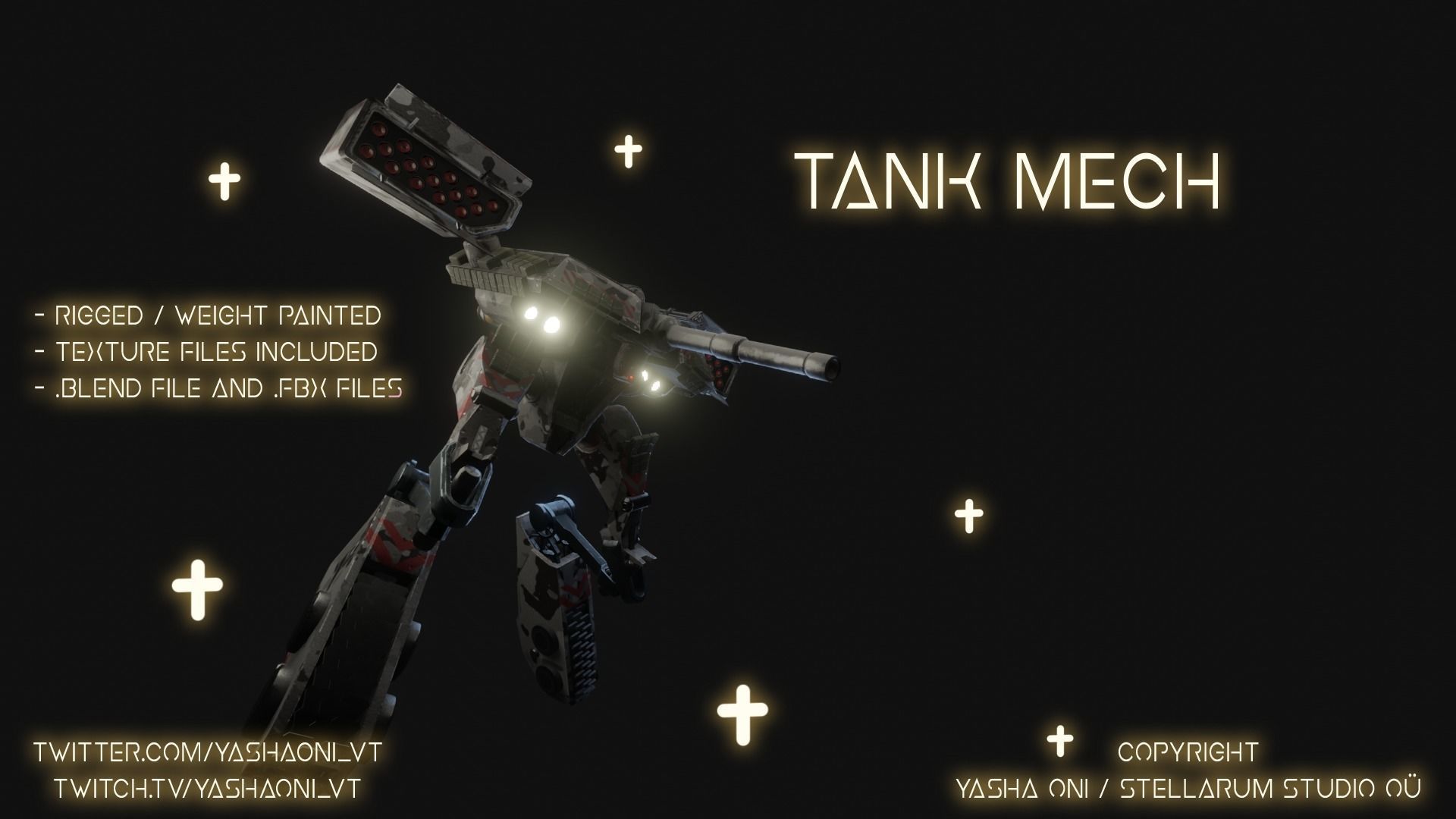 3D model Tank Mecha VR / AR / low-poly | CGTrader