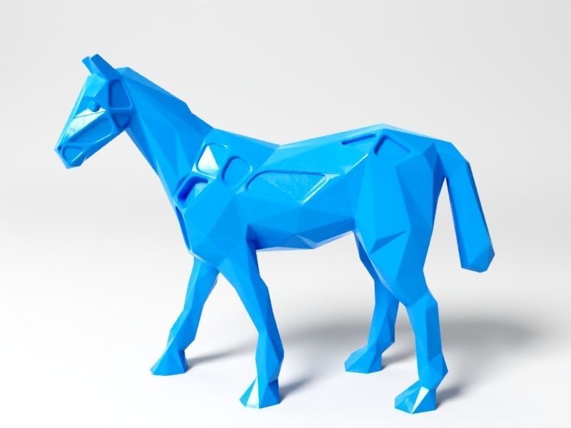 Polygon Horse 3D model 3D printable | CGTrader