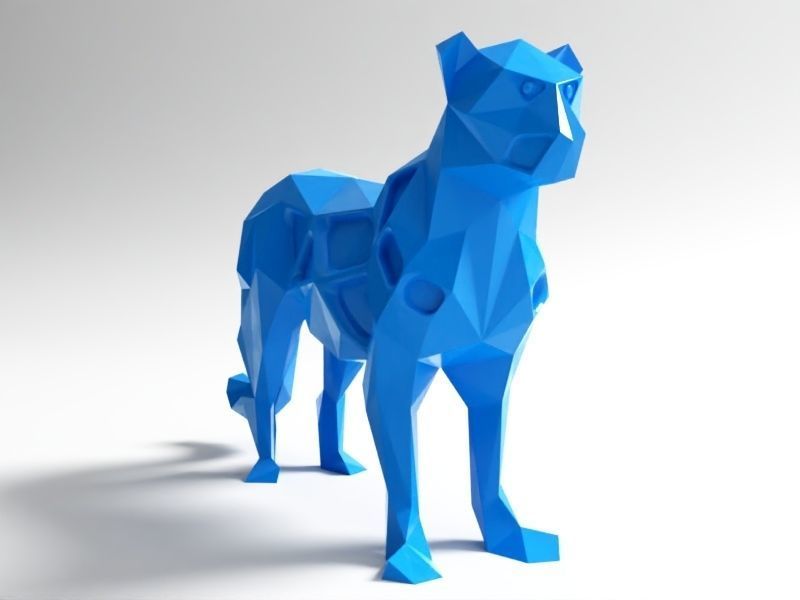 Polygon Leopard 3D model 3D printable | CGTrader
