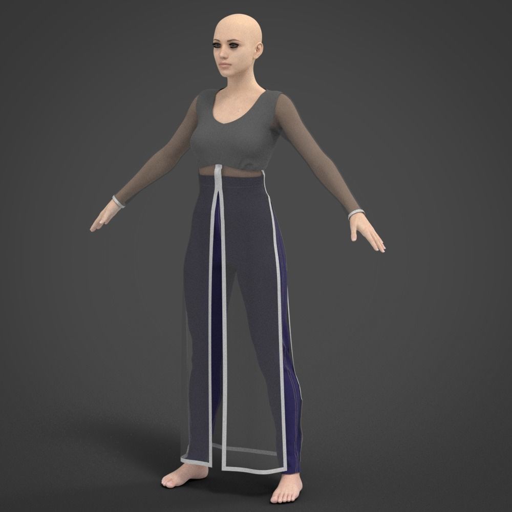 Indian Civilians Female Dress 3D model | CGTrader