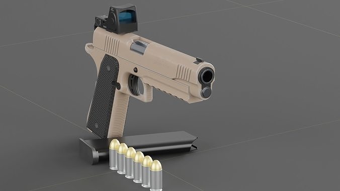 3D model Colt 1911 45 ACP with RMR VR / AR / low-poly | CGTrader