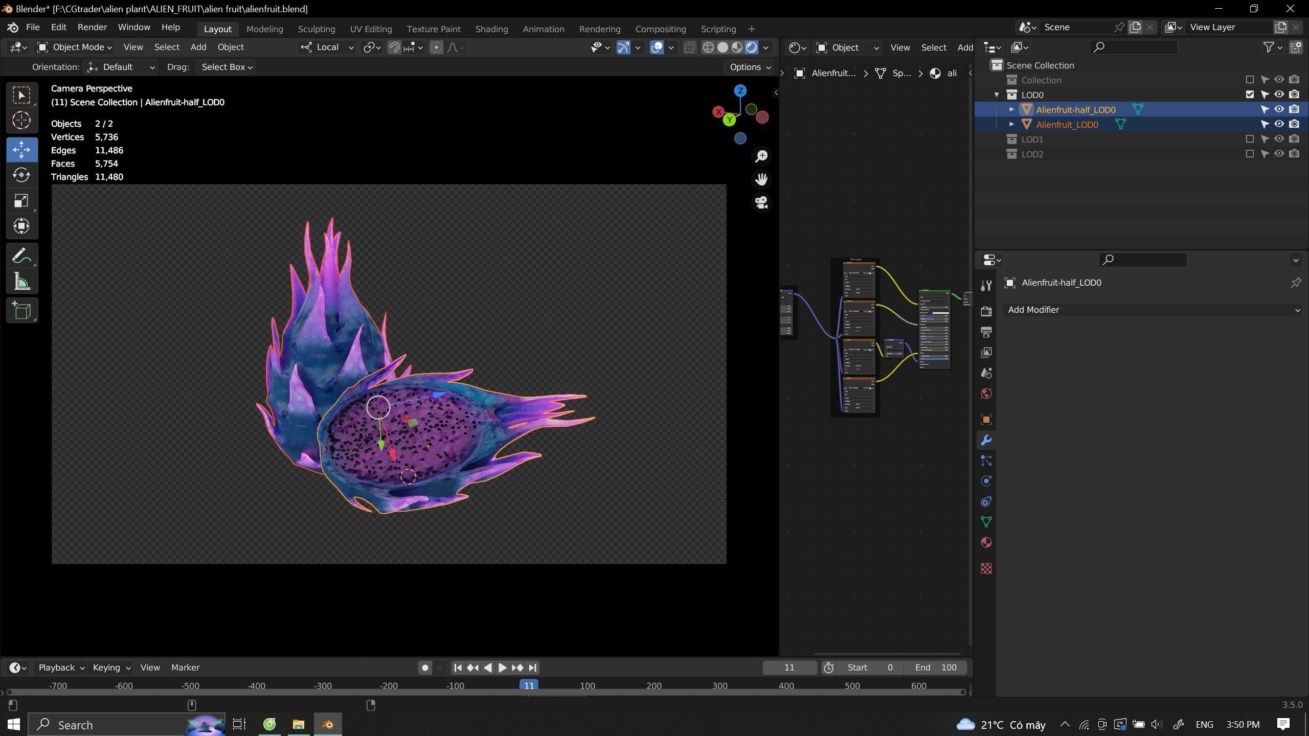 3D model Alien Magic Fruit VR / AR / low-poly | CGTrader
