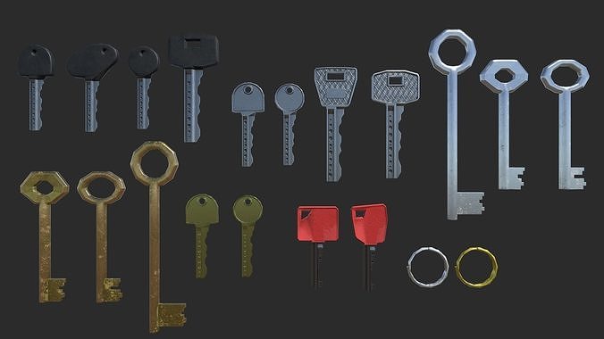 3D model Lowpoly Keys Pack VR / AR / low-poly | CGTrader