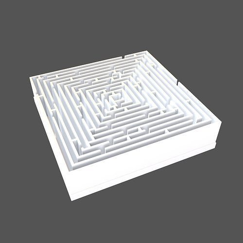 3D model Square Labyrinth v1 001 VR / AR / low-poly | CGTrader