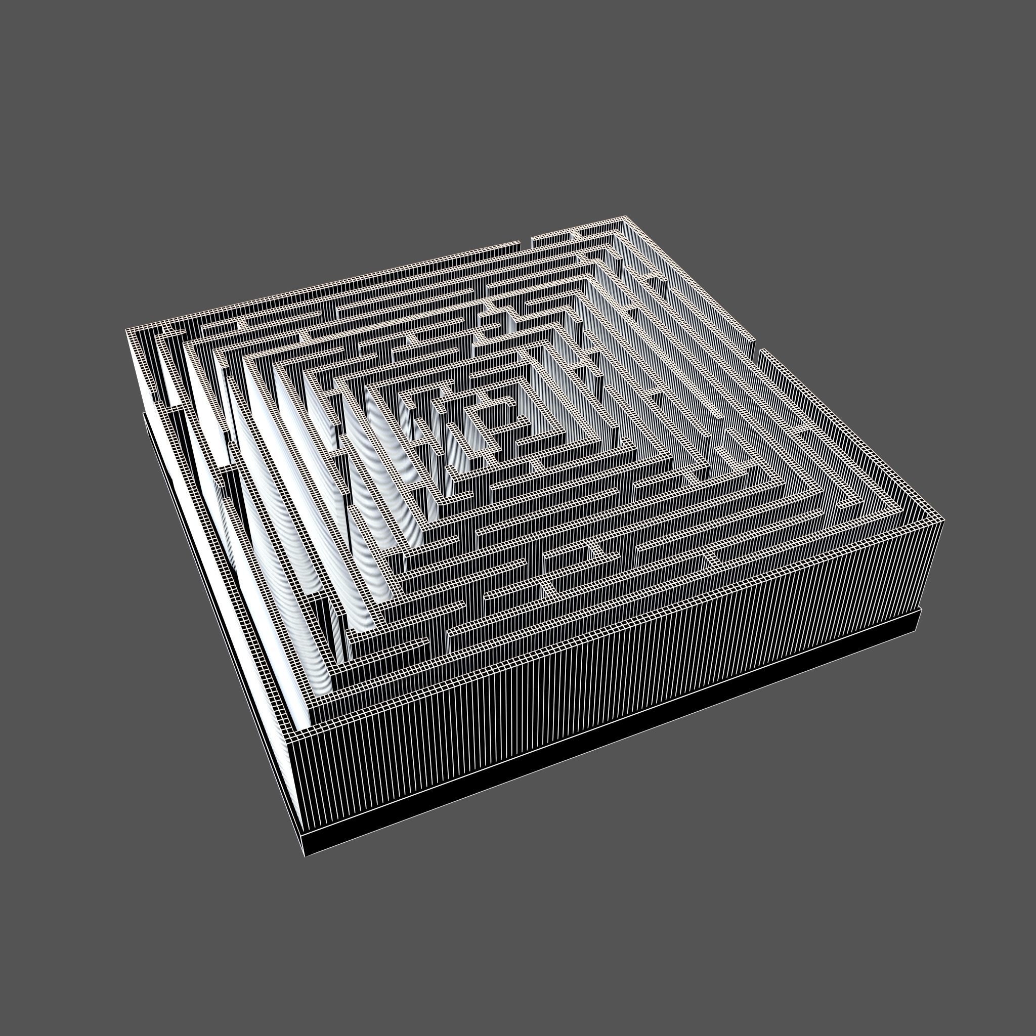 3D model Square Labyrinth v1 003 VR / AR / low-poly | CGTrader