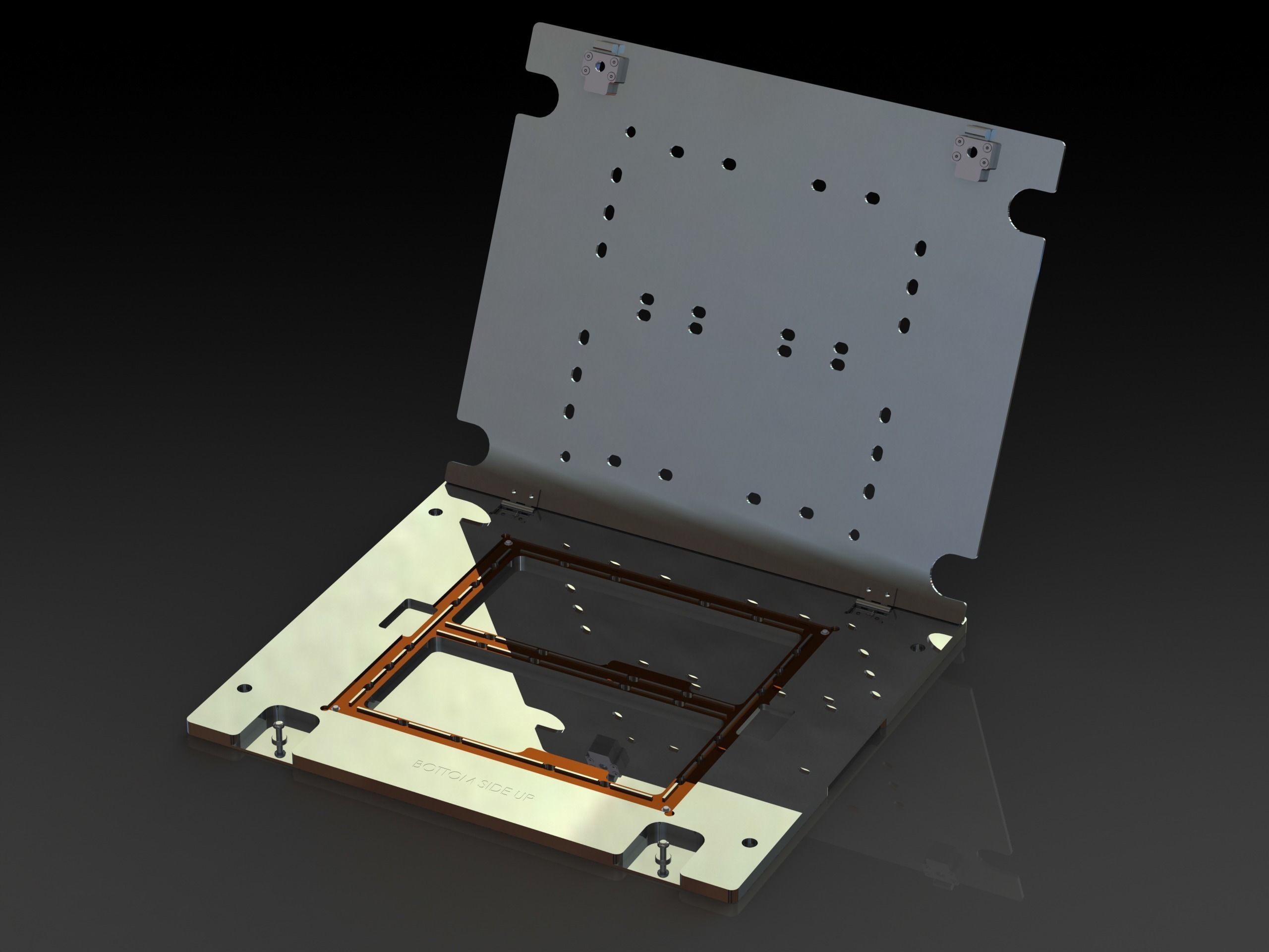 Standard Aluminium PCB Router Fixture 3D model rigged | CGTrader