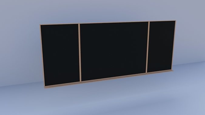 Simple School Blackboard free 3D model rigged | CGTrader