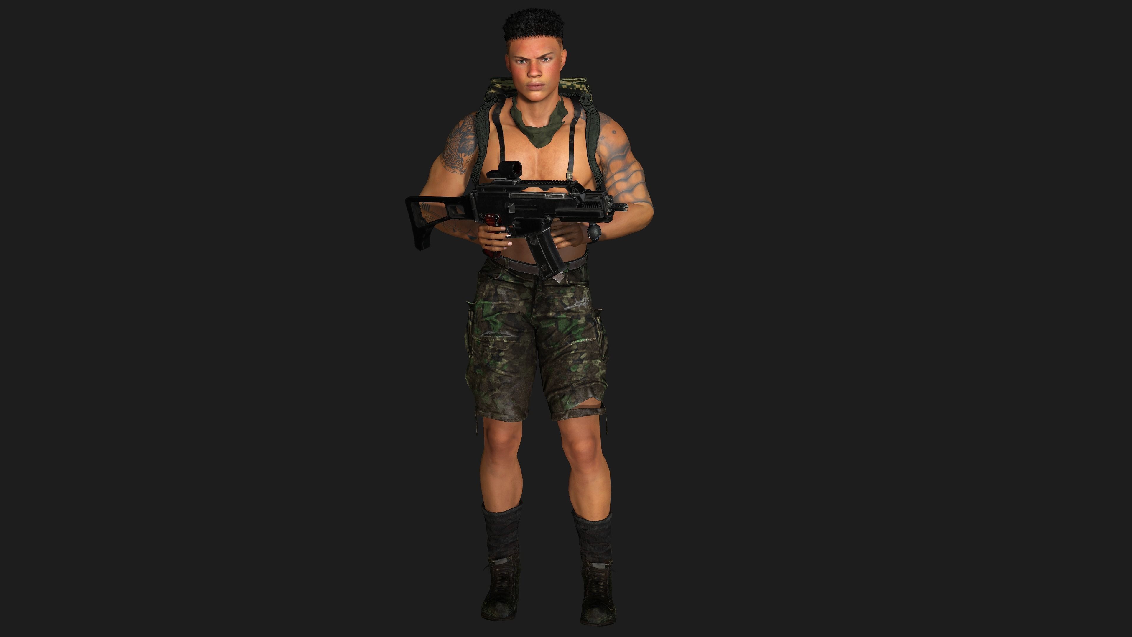 3D model AAA 3D APOCALYPTIC- SURVIVAL- REALISTIC RIG GAME READY ...