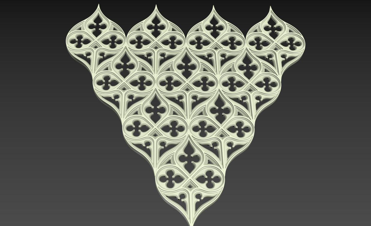 Seamless Gothic pattern 3 3D model 3D printable | CGTrader