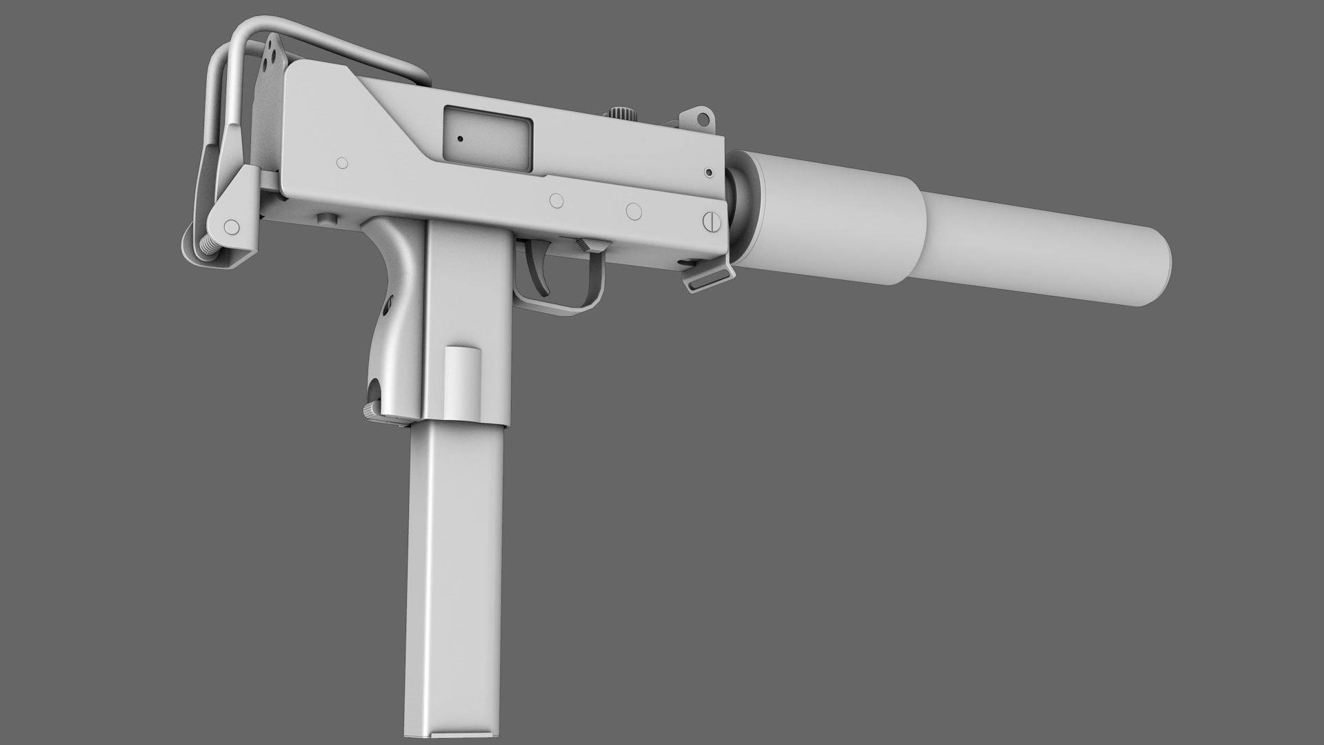 Ingram Mac 10 SMG Gun 9mm 3D model | CGTrader