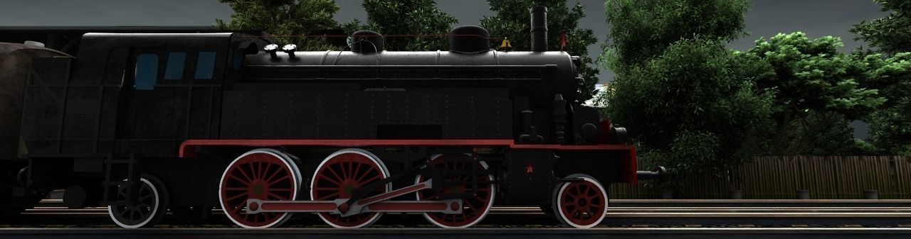 train running on rails 3D model | CGTrader