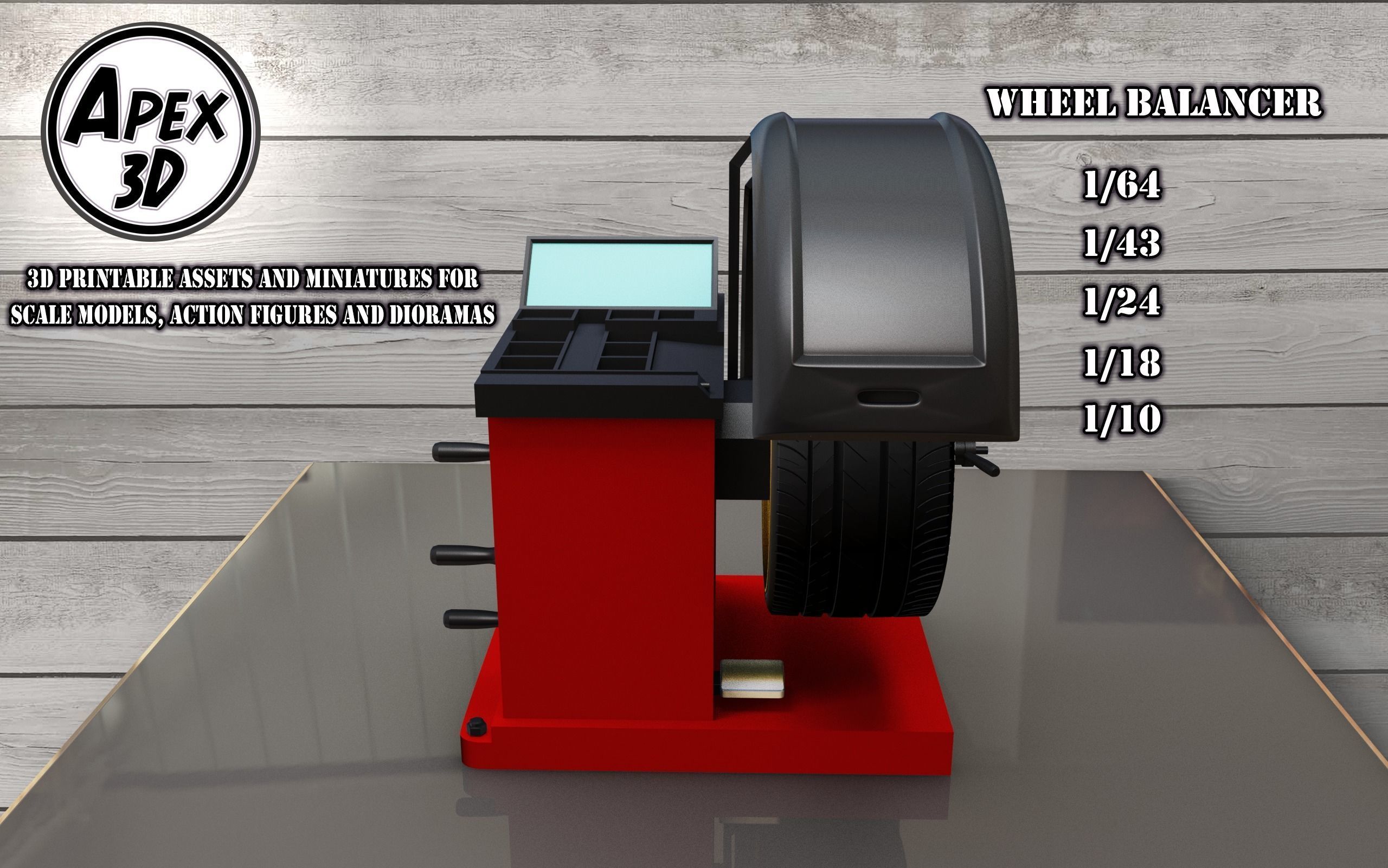 Wheel Balancer 3d printable in various scales 3D model 3D printable | CGTrader
