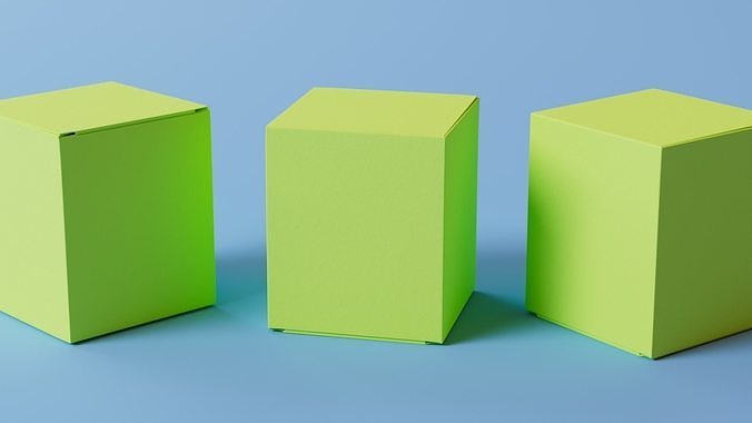 Square Packaging Box 3D Model 3D model | CGTrader
