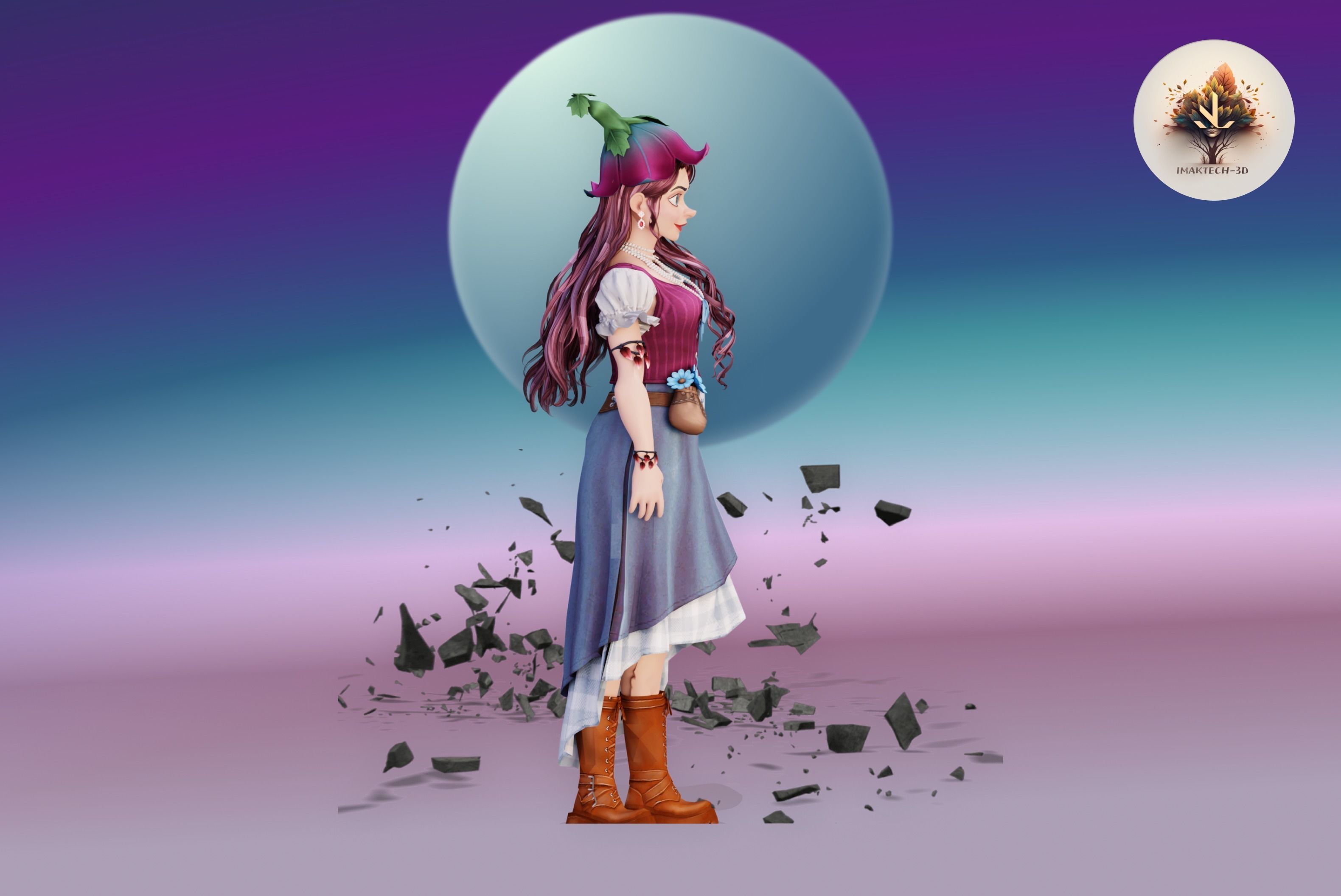3D model Adorable Farm Character Pixar Style VR / AR / low-poly | CGTrader