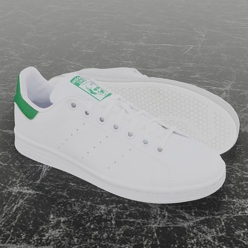 3D model Adidas 3D Shoes - White - Green - Stan Smith Series VR / AR ...