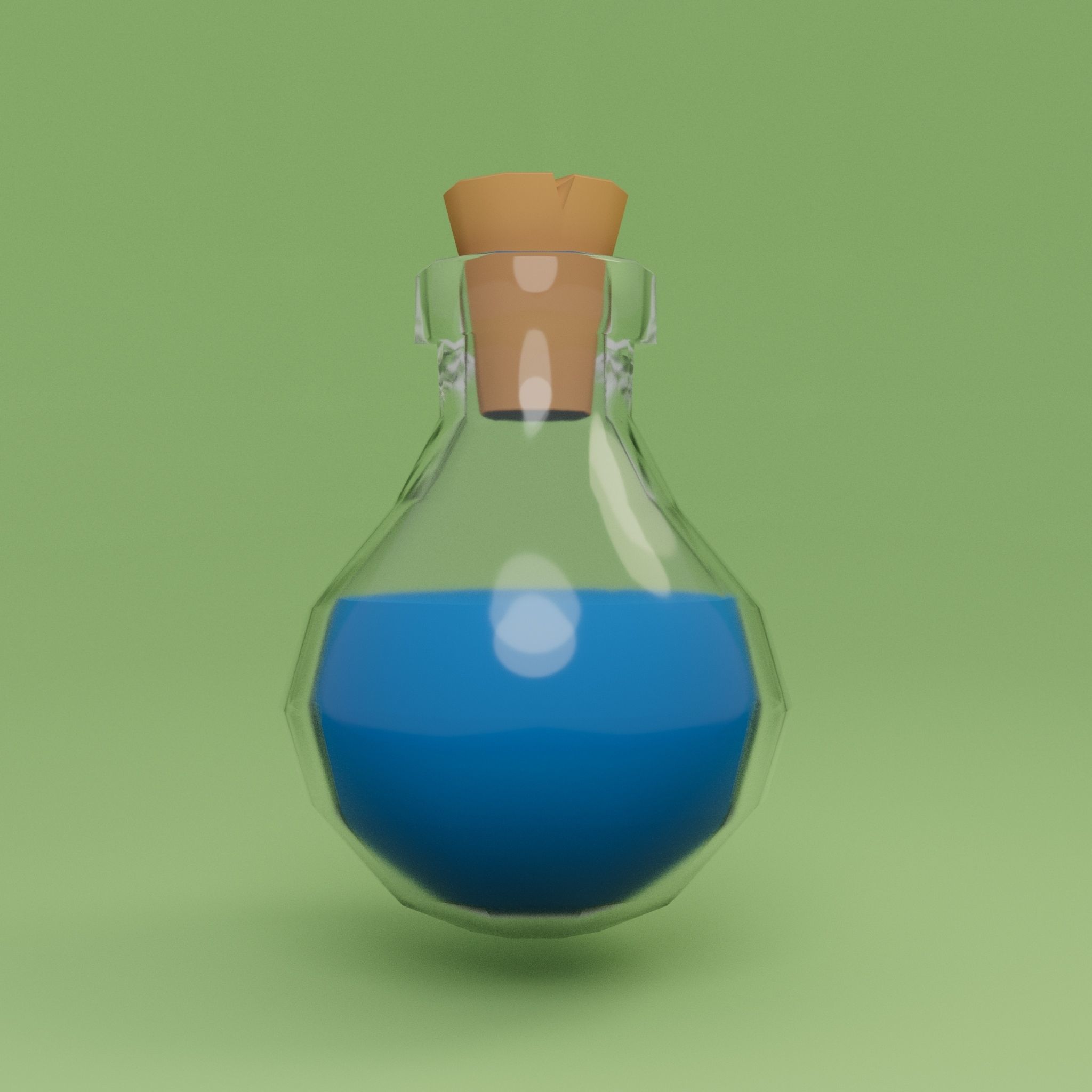 3D model Stylized Potion Bottle - PBR Game Ready Low-poly 3D model VR ...