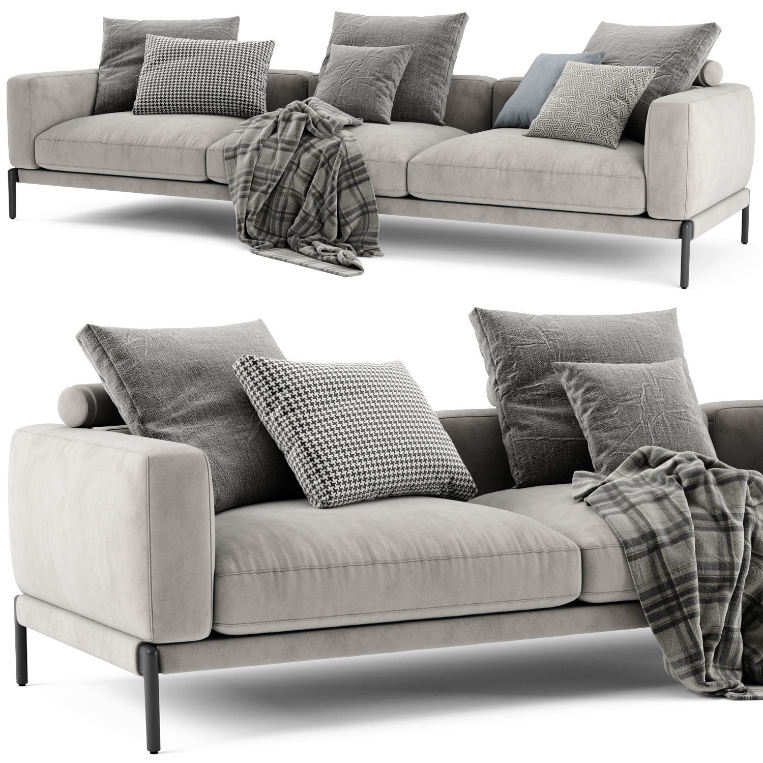 Flexform Romeo 3 Seats Sofa 3D model | CGTrader