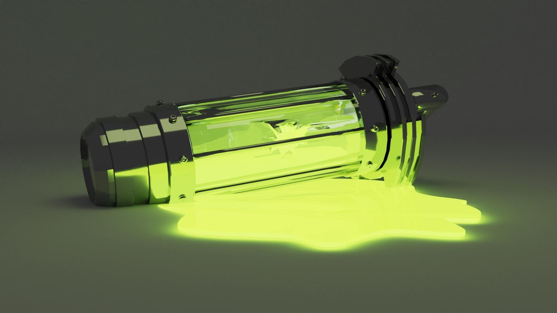 Ooze broken canister radioactive mutagen 3D model | CGTrader