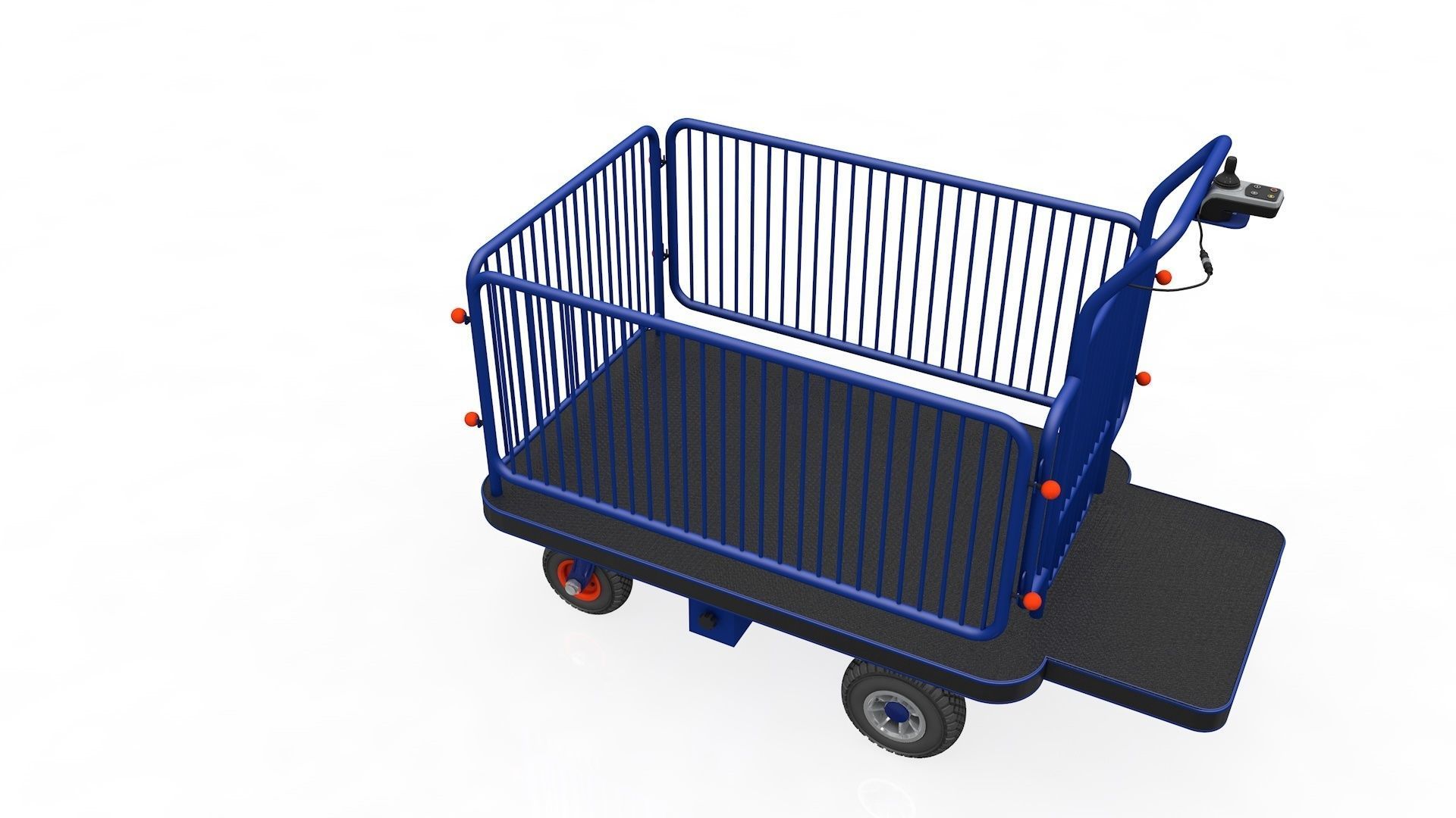 Market Trolley Transport Platform 3D model animated rigged | CGTrader