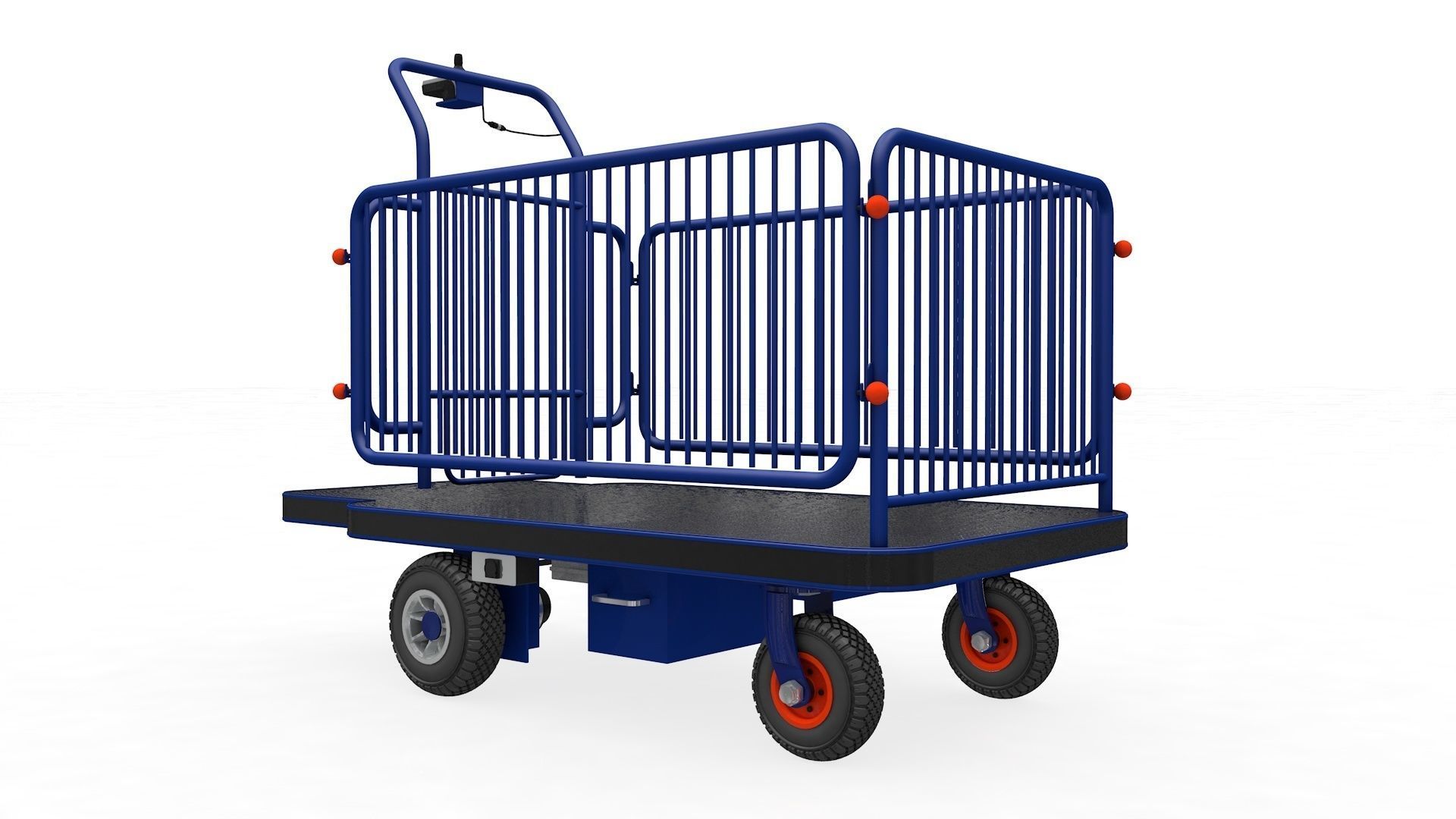 Market Trolley Transport Platform 3D model animated rigged | CGTrader