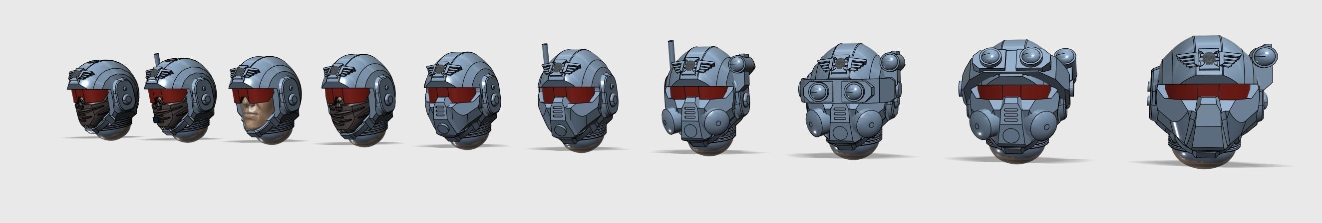 Guardsmen Helmets inquisition 3D model 3D printable | CGTrader