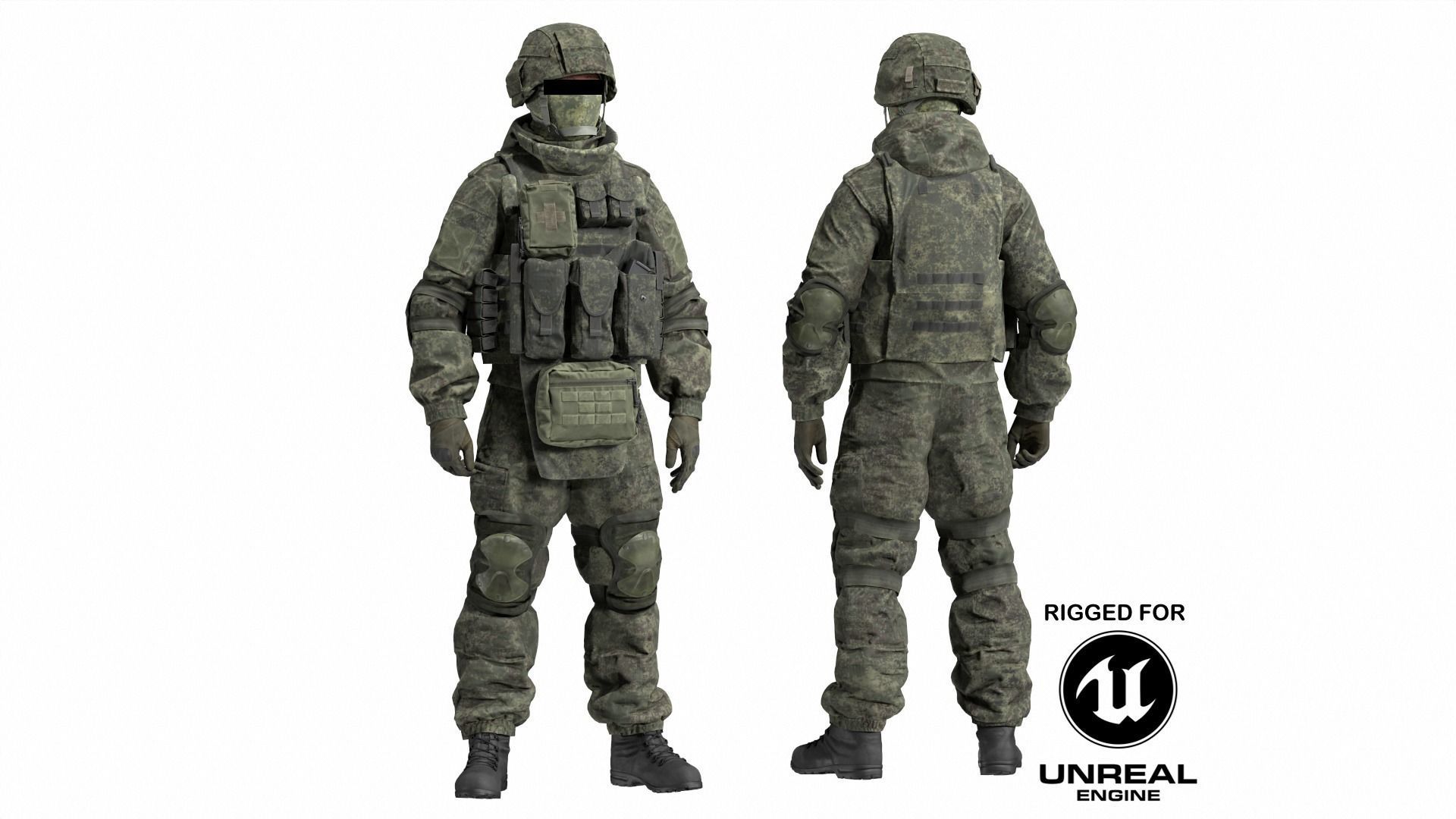 3D model Modern Russian Soldier Ratnik V2 VR / AR / low-poly | CGTrader