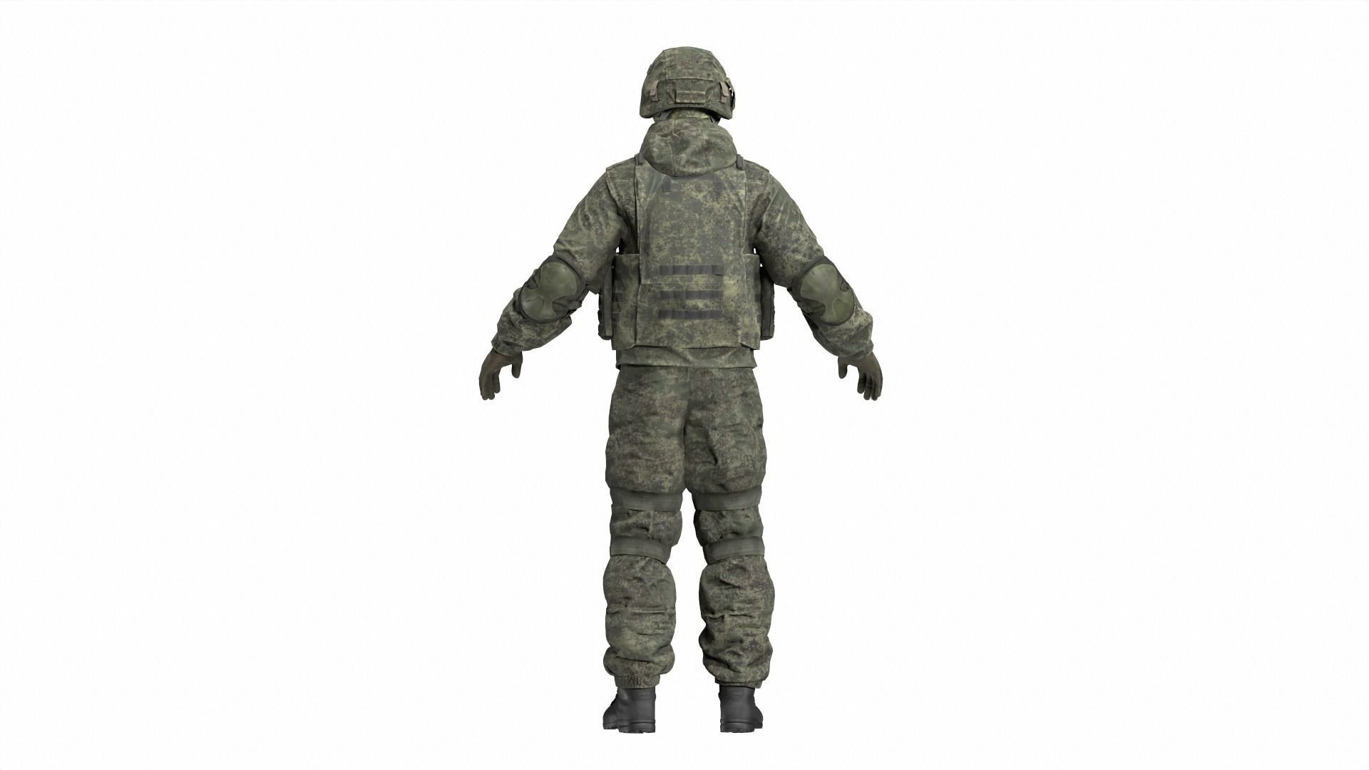 3D model Modern Russian Soldier Ratnik V2 VR / AR / low-poly | CGTrader
