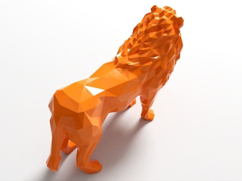 Polygon Lion 3D model 3D printable | CGTrader