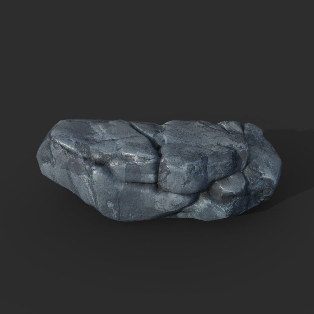 3D model Low poly Boulder Rock 230410 VR / AR / low-poly | CGTrader