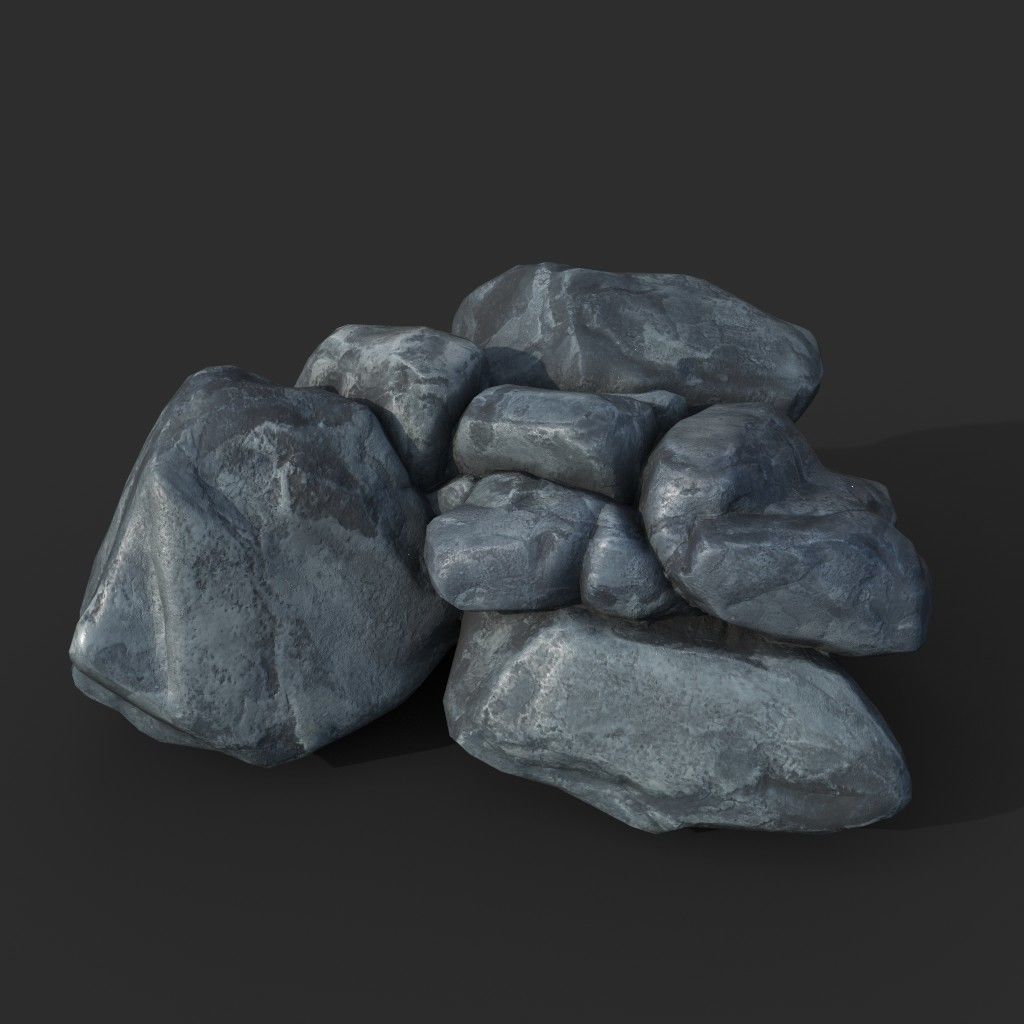 3D model Low poly Boulder Rock 230410 VR / AR / low-poly | CGTrader