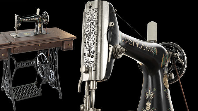 Rare Singer sewing machine 3D model | CGTrader