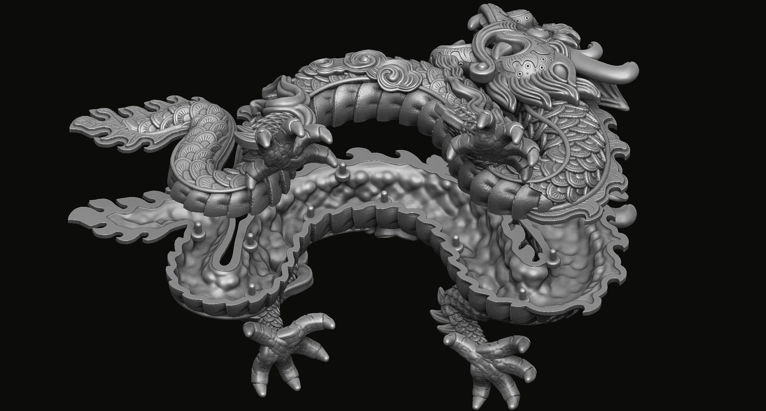 Dragon Statue 3D model 3D printable | CGTrader