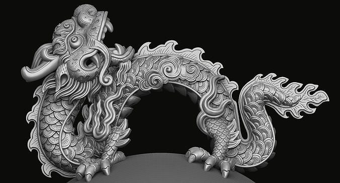 Dragon Statue 3D model 3D printable | CGTrader