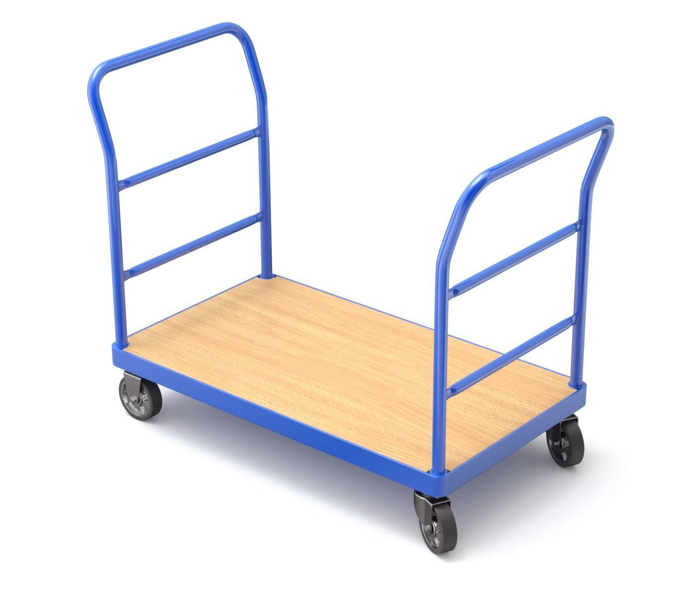 Warehouse Trolley With Wrapped Parcel 3D model | CGTrader