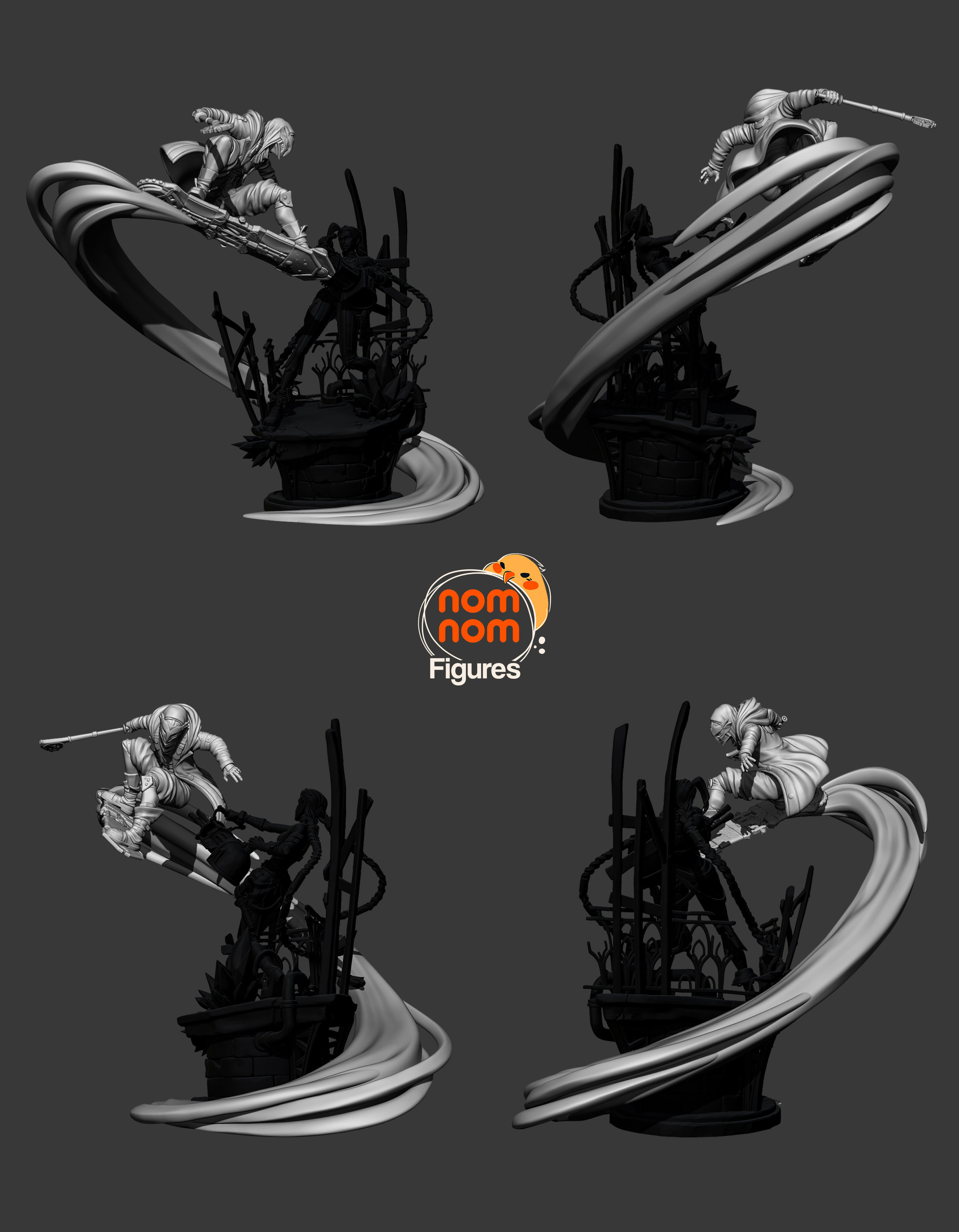 Jinx vs Ekko - Arcane 3D model 3D printable | CGTrader