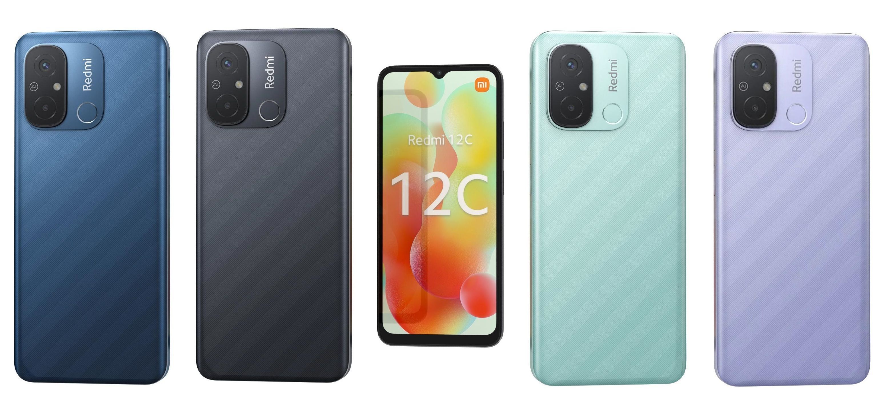 3D model Xiaomi Redmi 12C All Colors VR / AR / low-poly | CGTrader