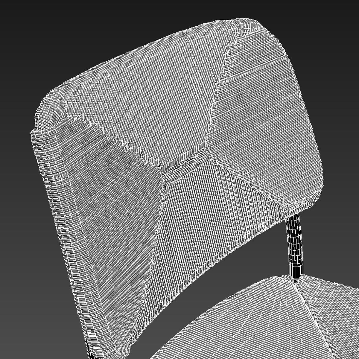 Flexform first steps black dining chair 3D model | CGTrader