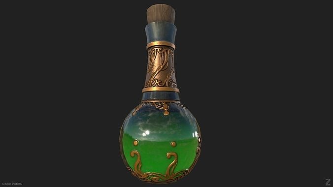 3D model Magic potion VR / AR / low-poly | CGTrader