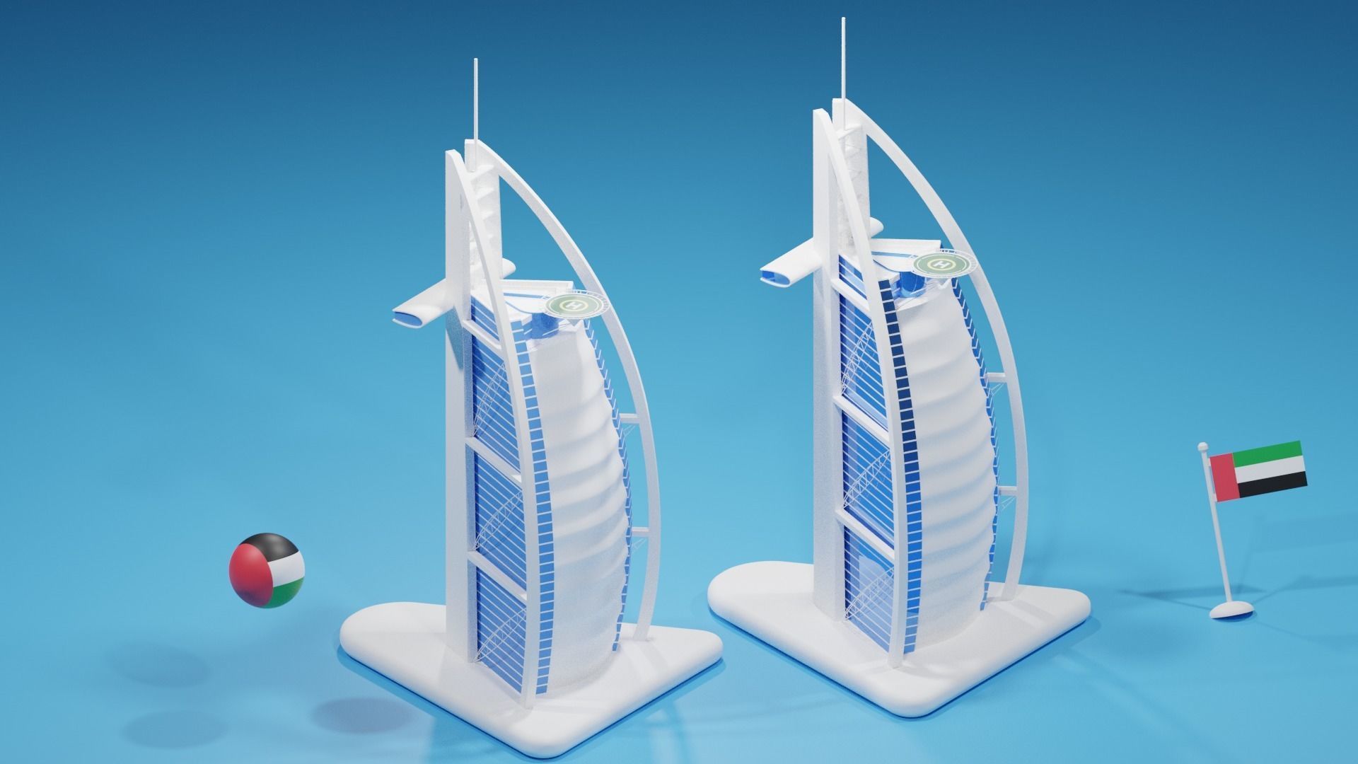 Burj Al Arab Hotel Dubai UAE 3D model | CGTrader