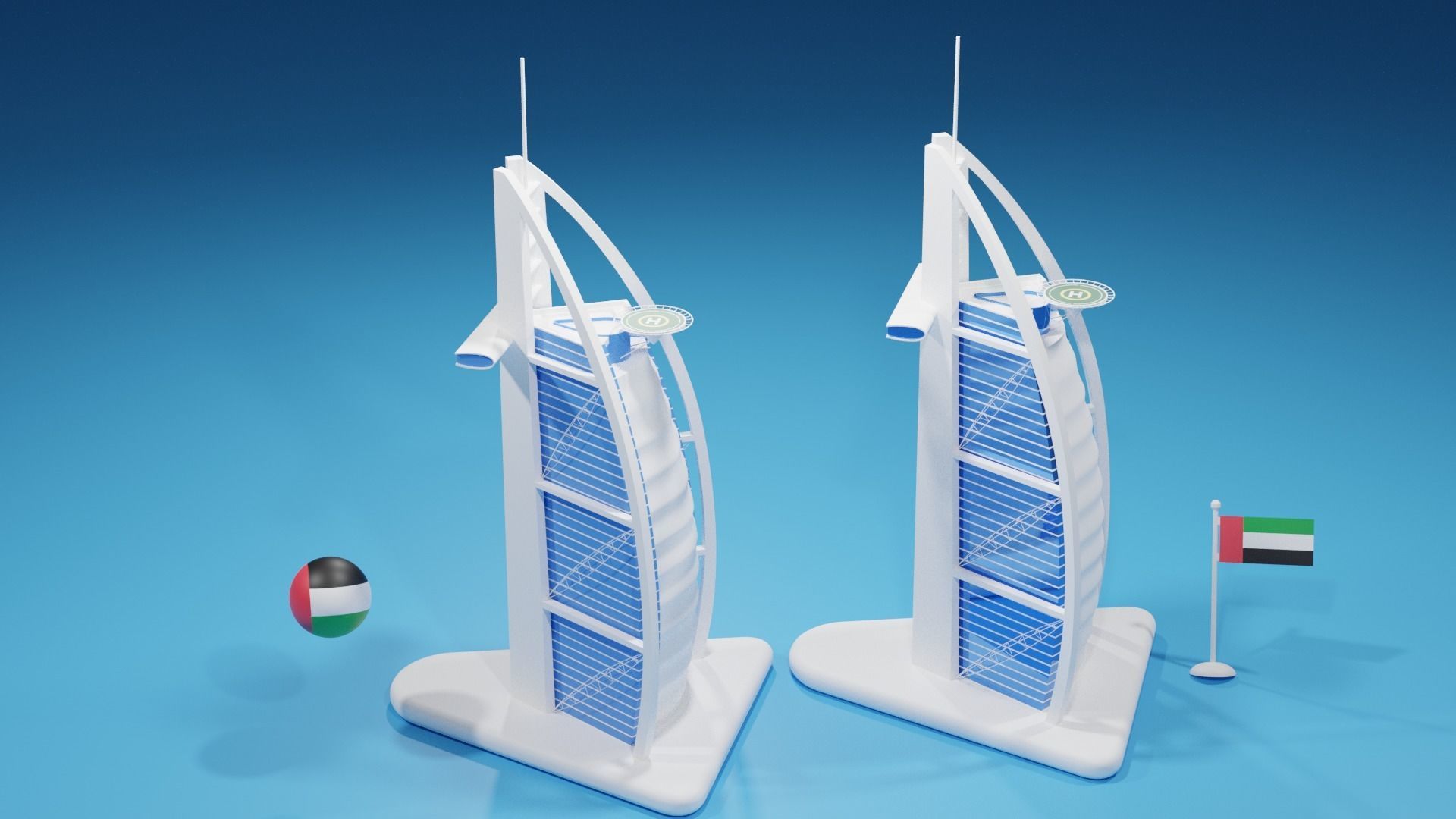 Burj Al Arab Hotel Dubai UAE 3D model | CGTrader